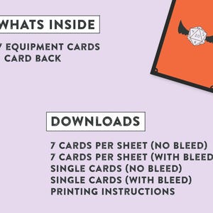 Printable Dnd 5e Equipment Pack Cards Starter Gear Inventory Tracker ...