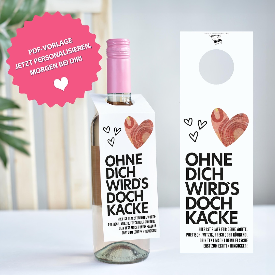 Personalized Bottle Label - Farewell Gift for Colleagues, Retirement ...