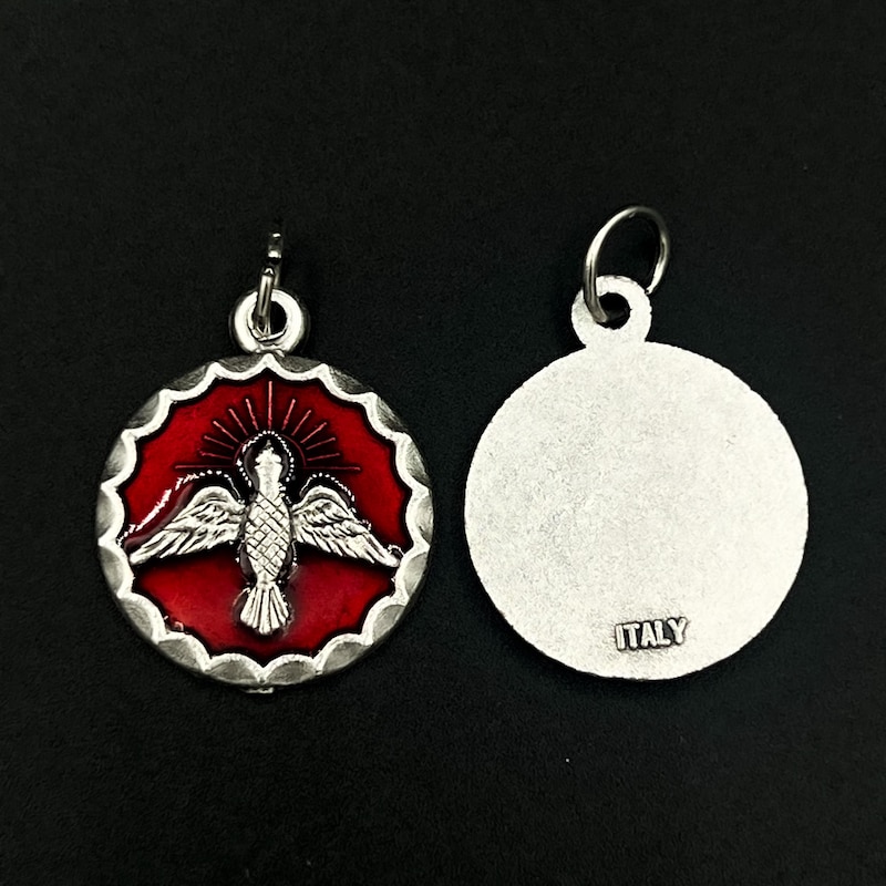Red Holy Spirit Medals - Etsy UK