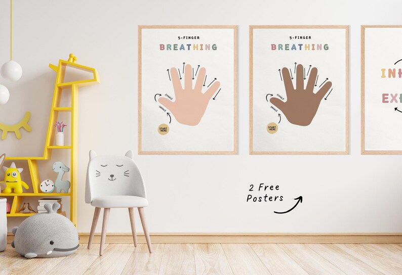 Kids 5-finger Breathing Exercise Poster – Calm Down Corner (digital ...