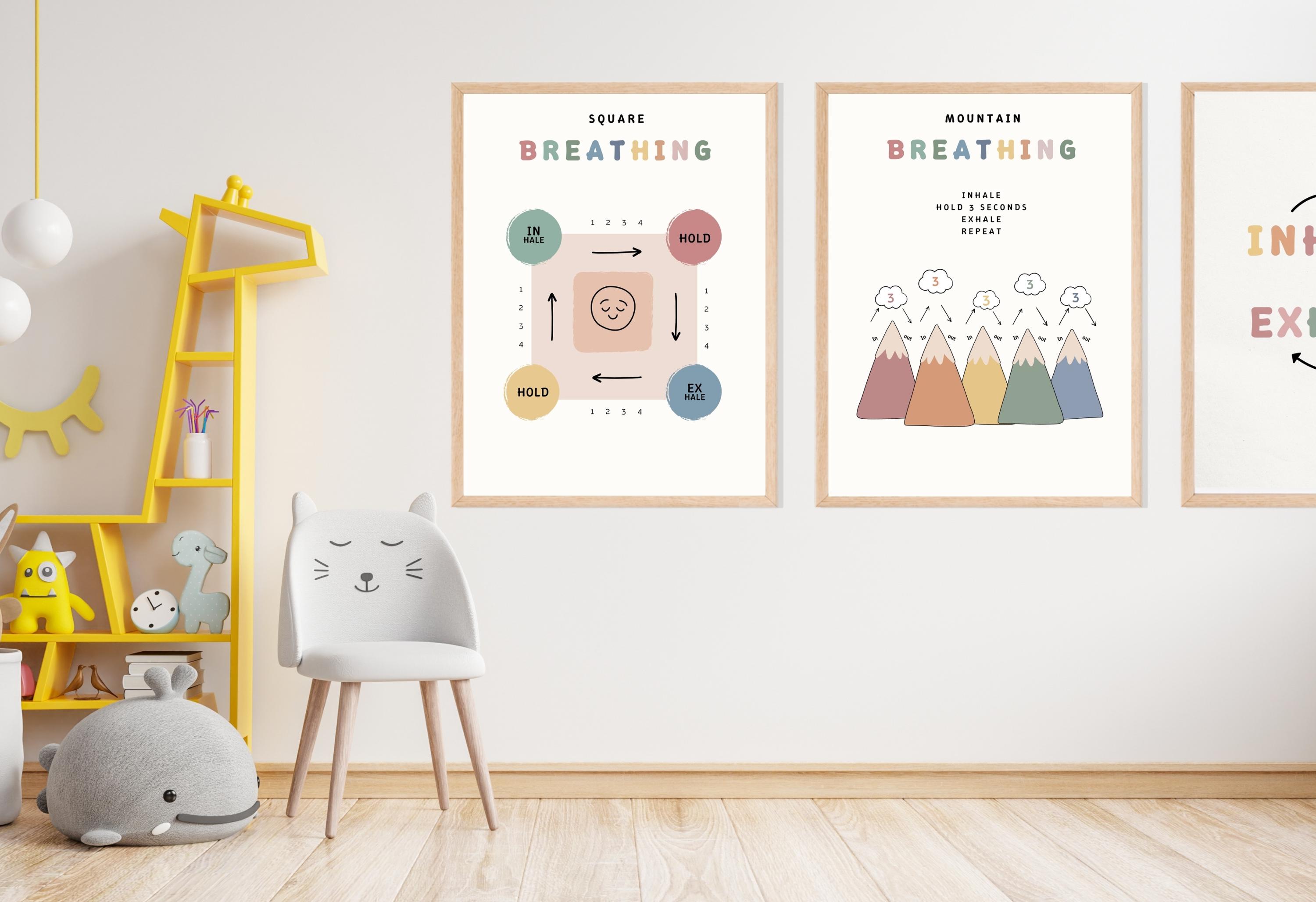 Breathing Exercises for Kids Star Mountain and Box Breathing - Etsy