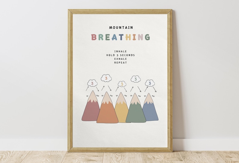 Mountain Breathing Poster – Calm Down Corner Printable (FREE Inhale ...