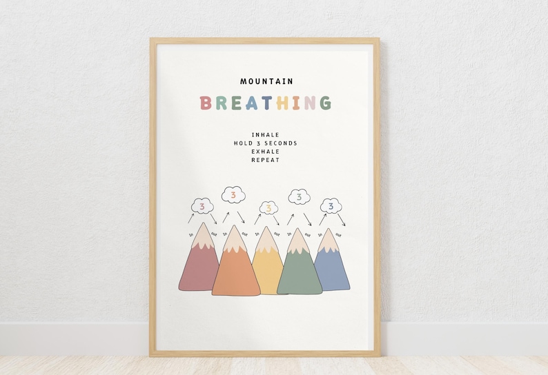 Mountain Breathing Poster – Calm Down Corner Printable (FREE Inhale ...