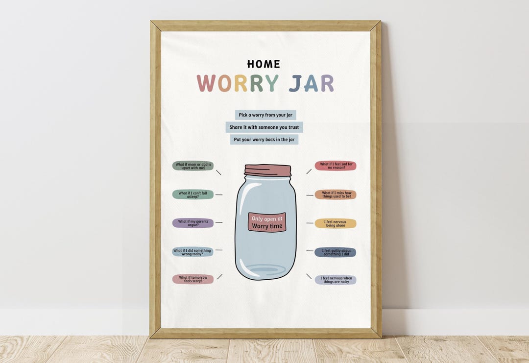 Worry Jar Poster Home - Etsy