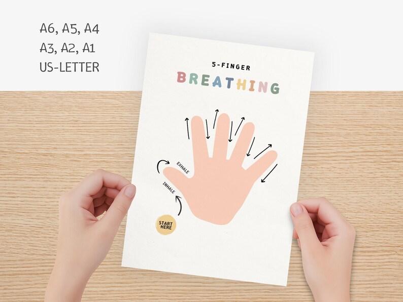 Kids 5-finger Breathing Exercise Poster – Calm Down Corner (digital ...