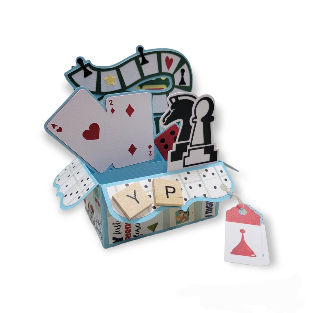 FAMILY GAME NIGHT 3D Pop-up Box Card, Handmade Blank 3D Cards - Etsy