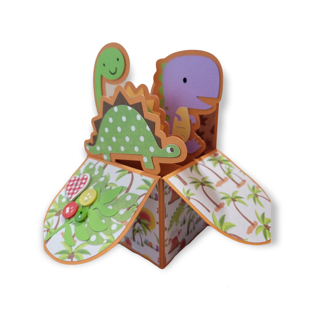 Dinosaur Pop-up Box Card Handmade Blank 3D Cards Popup - Etsy