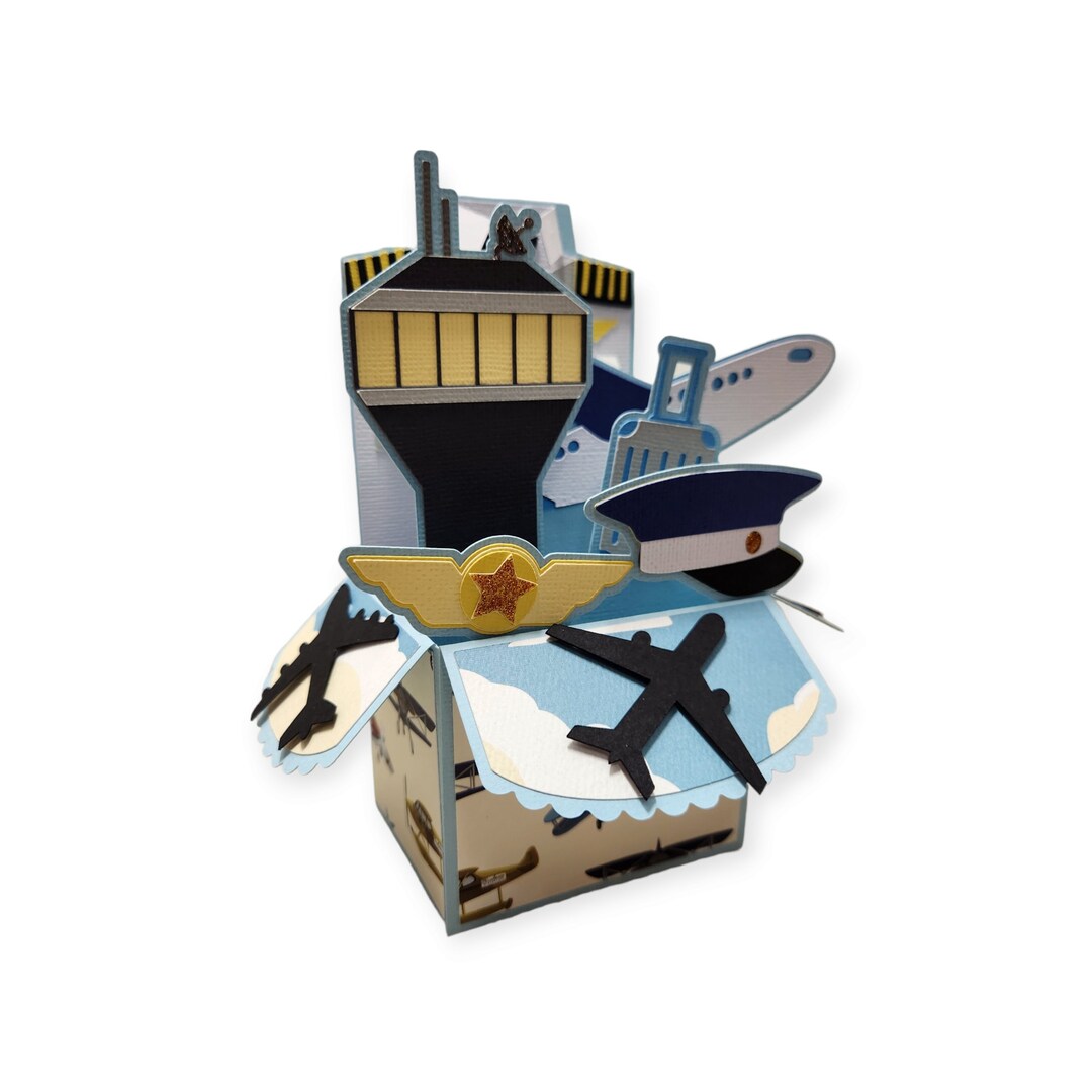 Handmade PILOT CAPTAIN Pop-up Box Card 3D Box Card Popup - Buy 1 Card ...