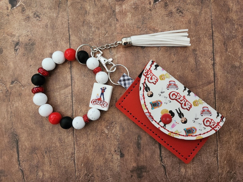 GREASE GIFT Set | Beaded Pen | Cup Cozy | Key Chain | Hair Bow | Hot ...