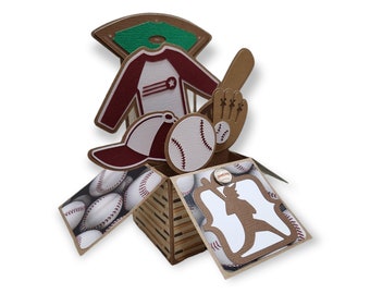 Baseball Pop up Card - Etsy
