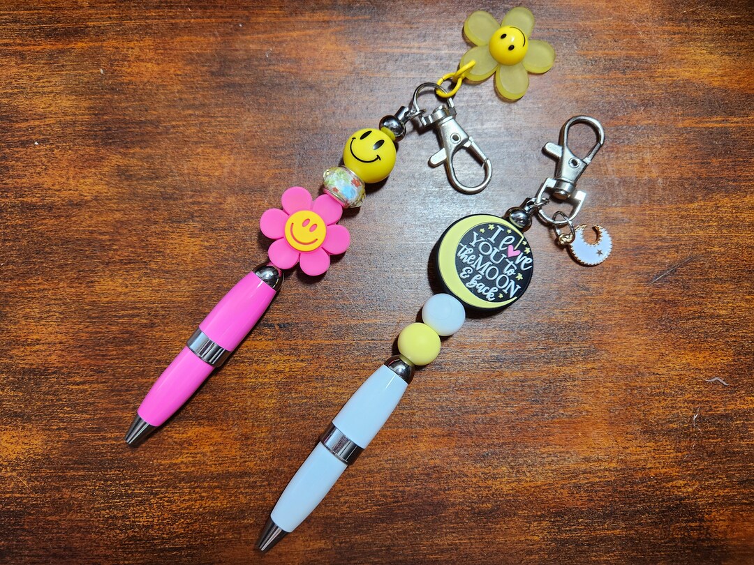 GORGEOUS Beaded Metal Mini Pen and Key Chain Purse FOB Fatcatdesigns - Etsy