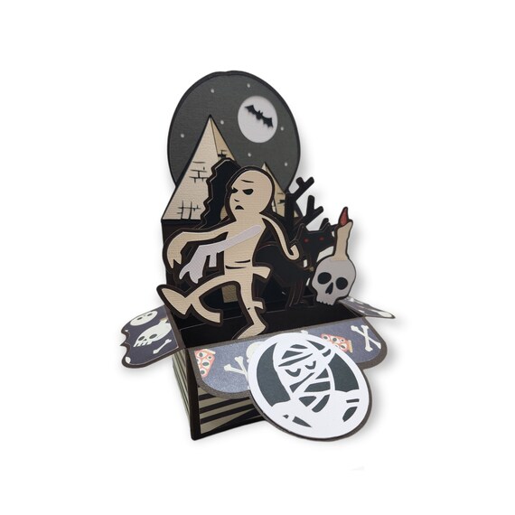 HALLOWEEN MUMMY Pop-up Box Card Handmade Blank 3D Popup Cards - Etsy