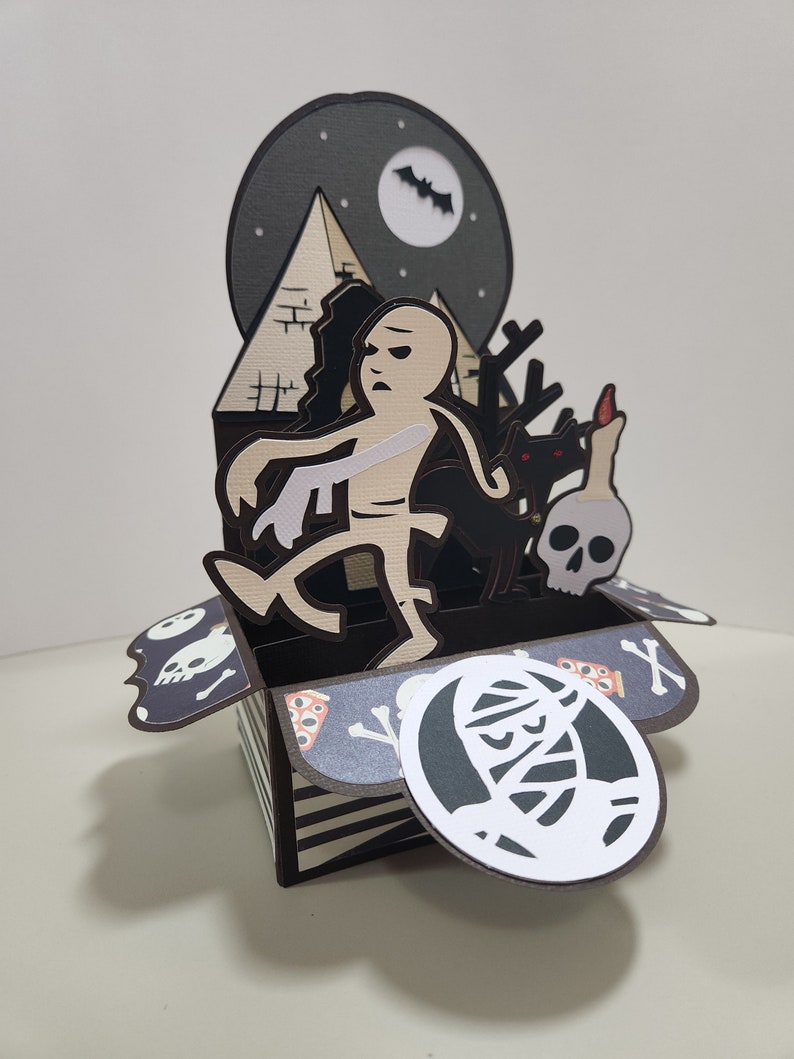 HALLOWEEN MUMMY Pop-up Box Card Handmade Blank 3D Popup Cards - Etsy