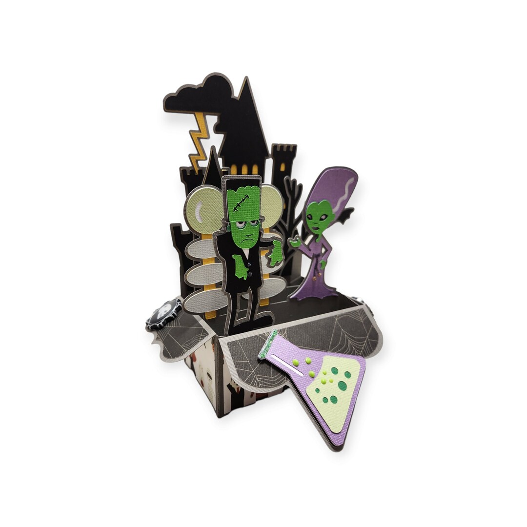 HALLOWEEN FRANKENSTEIN Pop-up Box Card Handmade Blank 3D - Etsy