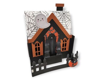 Haunted House Pop up Card - Etsy