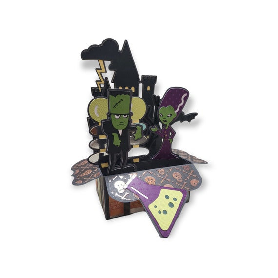 HALLOWEEN FRANKENSTEIN Pop-up Box Card Handmade Blank 3D - Etsy