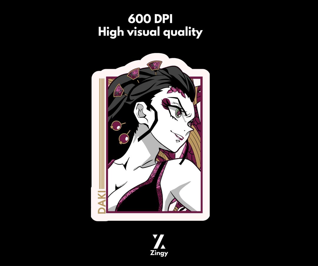 Kiss-cut Stickers - Daki Design, Anime Art Sticker for Laptops, Water ...