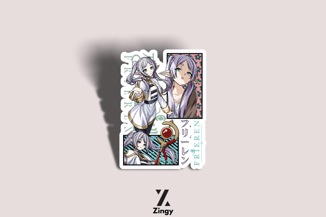 Frieren Anime Stickers: Kawaii Laptop Decals, Glossy Vinyl - Etsy