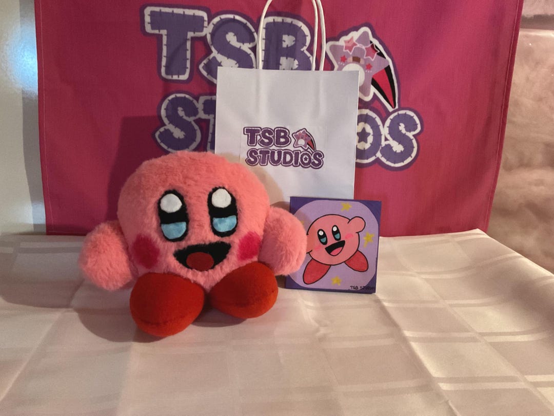 Handmade Kirby Plush + Mini Portrait - Etsy