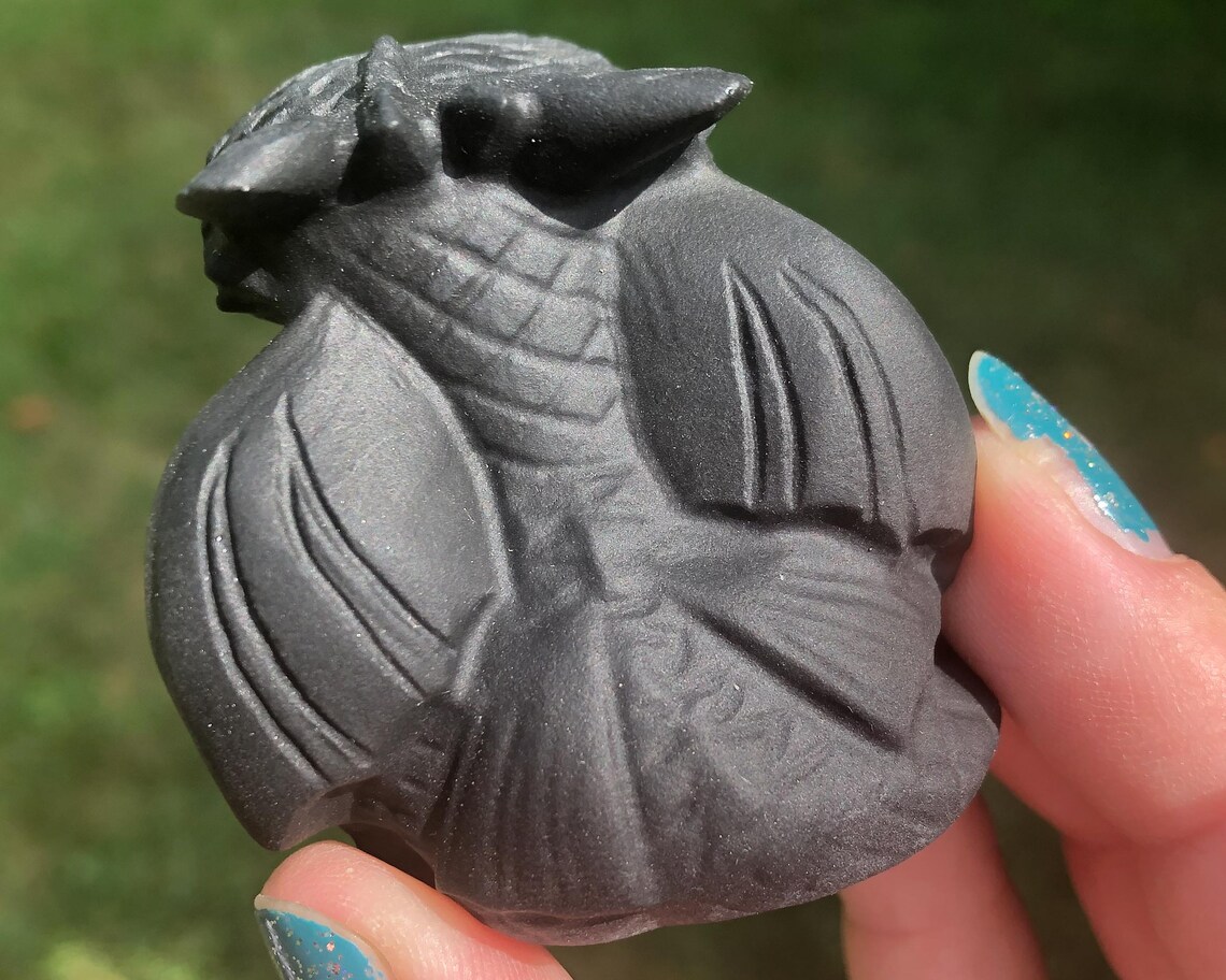 Black Obsidian Toothless Dragon Carving Crystal HTTYD Figurine - Etsy