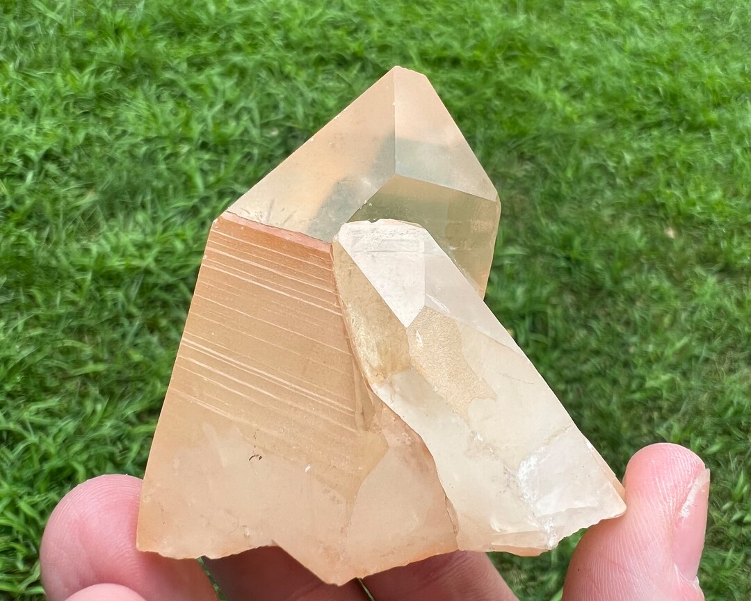 Tangerine Quartz Cluster, Tangerine Lemurian Quartz Crystal, Orange ...