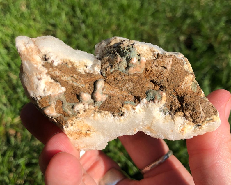 Sparkly Druzy Quartz on Chalcedony Stalactite Cluster from | Etsy
