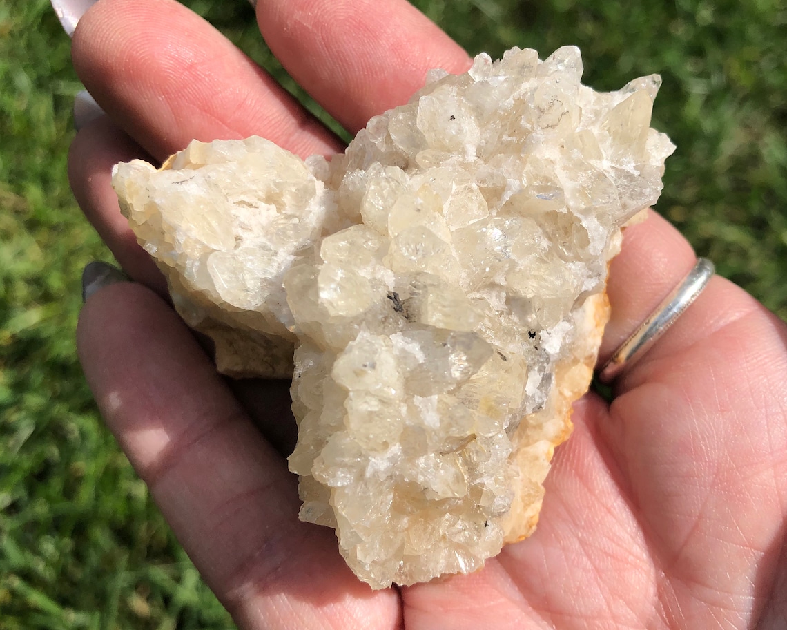 Sparkly Dogtooth Calcite Cluster From Geode From Morocco 10 - Etsy