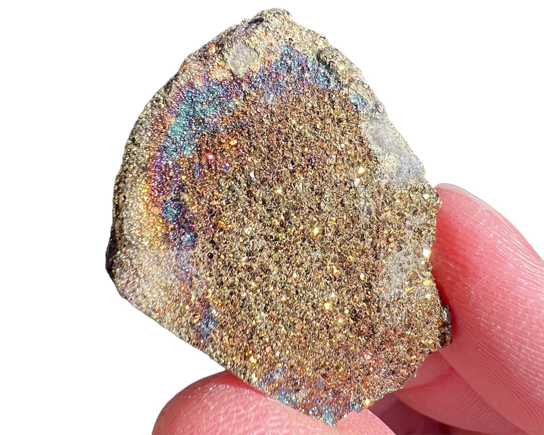 Rainbow Pyrite Druzy, Iridescent Crystal, Mineral Specimen, Volga River ...
