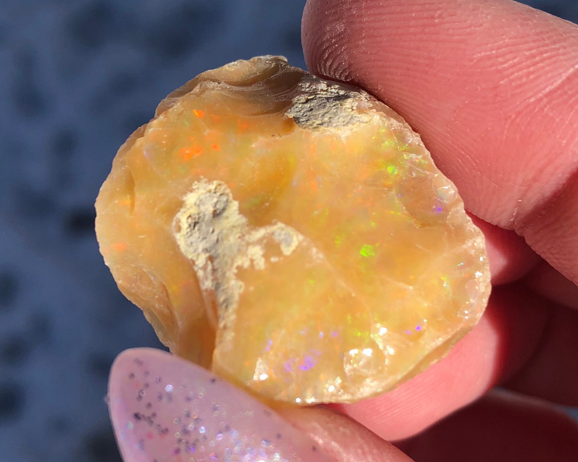 Rough Ethiopian Welo Opal with Bright Rainbow Fire Opal Raw | Etsy