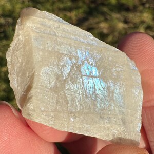 1.6 Rough Moonstone From Tanzania 7 Raw Stone, Blue Flashy Crystal for Gemini, Divine Feminine ...