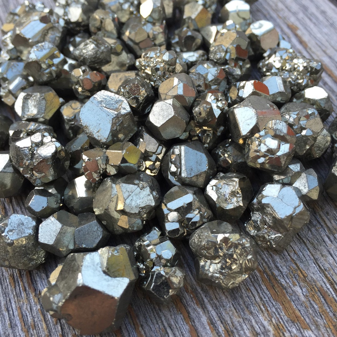Geometric Small Pyrite Crystals, Natural Dodecahedrons for Jewelry ...