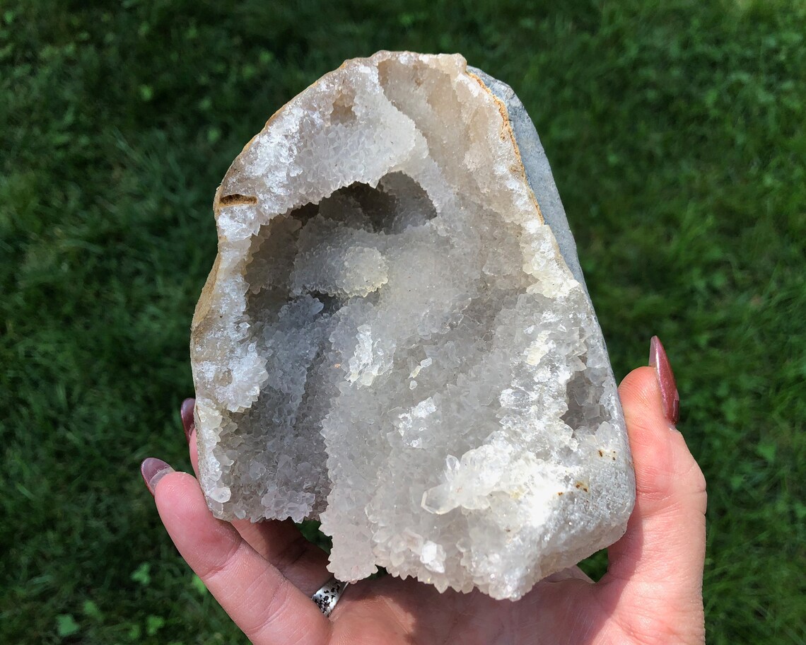 Druzy Quartz Display Piece With Stalactites Cut Base Druzy | Etsy