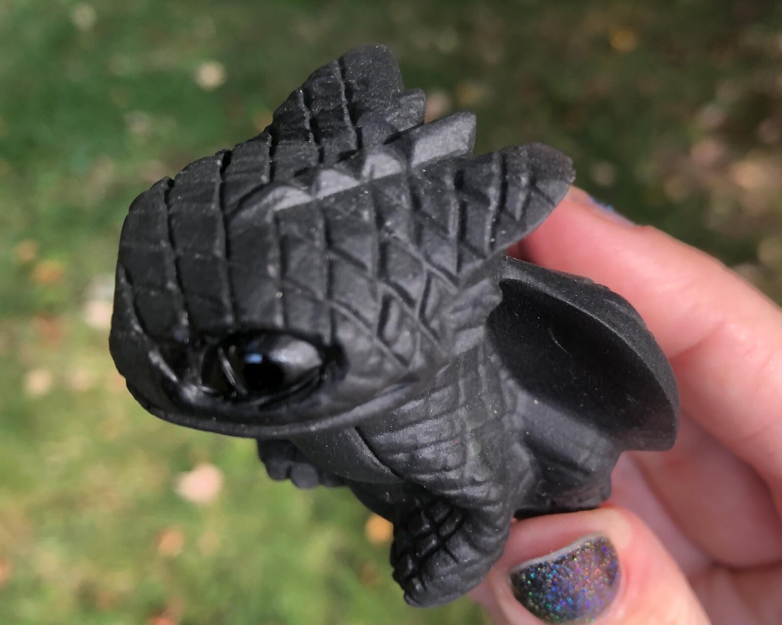 Black Obsidian Toothless Dragon Carving Crystal HTTYD | Etsy