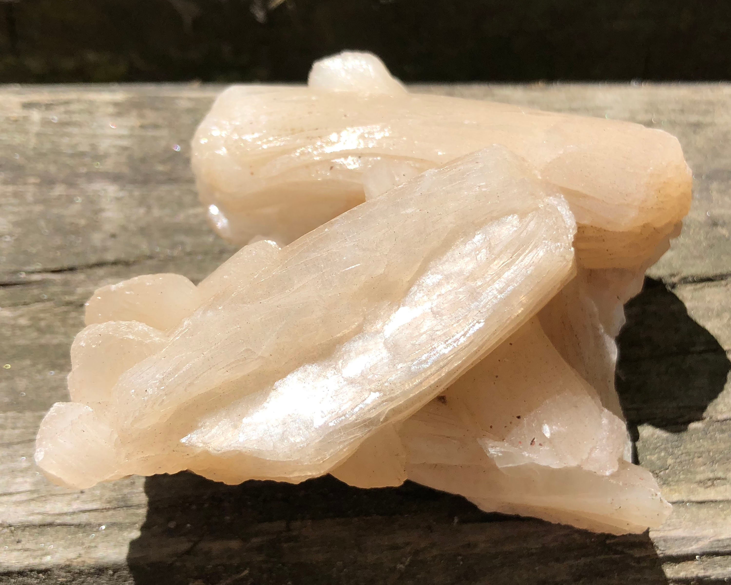 Peachy Pink Stilbite Cluster from India 11 | Etsy