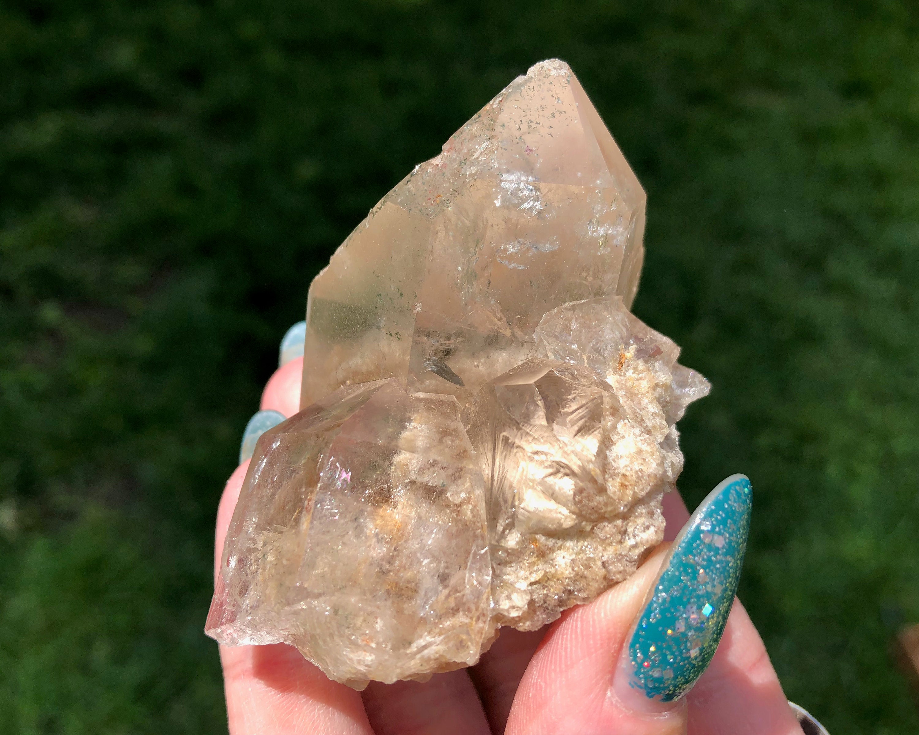 Natural Lodolite Quartz Cluster / Inclusion Quartz Phantom Quartz ...