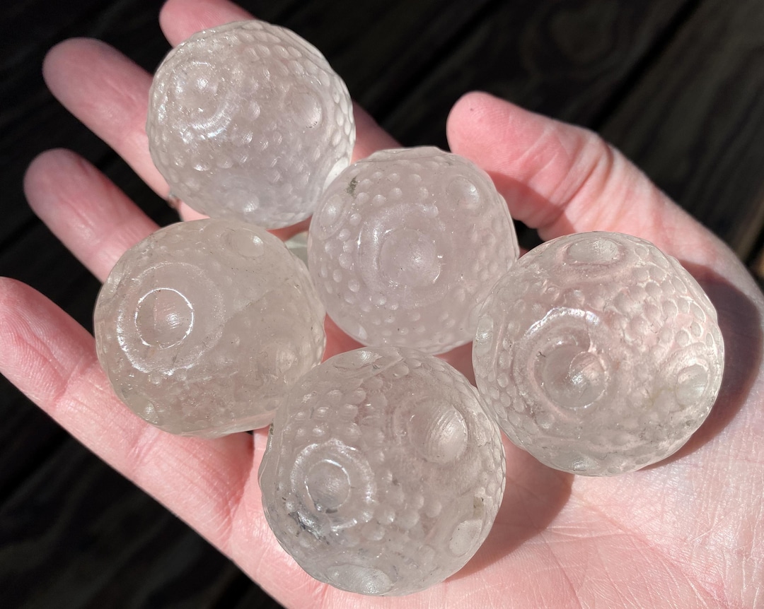 One 1.5" Quartz Moon Sphere, Clear Quartz Moons, Large Moon Carvings ...