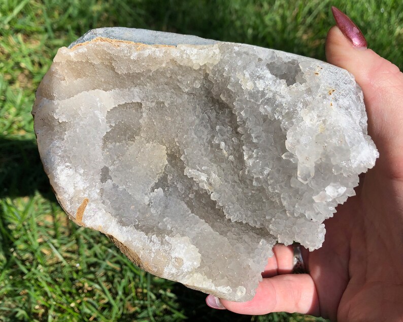 Druzy Quartz Display Piece With Stalactites Cut Base Druzy - Etsy