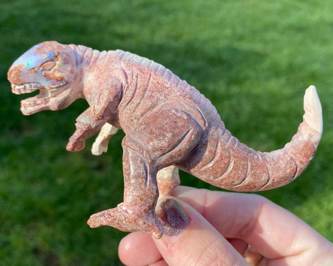 Opal Dinosaur Carving T-rex Mexican Opal in Matrix - Etsy