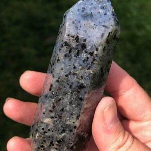 3.9"larvikite Tower, Blue Feldspar, Glowing Feldspar Tower, Self ...