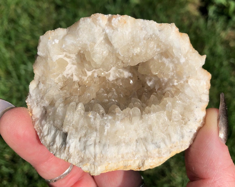 Sparkly Dogtooth Calcite Geode From Morocco 7 | Etsy