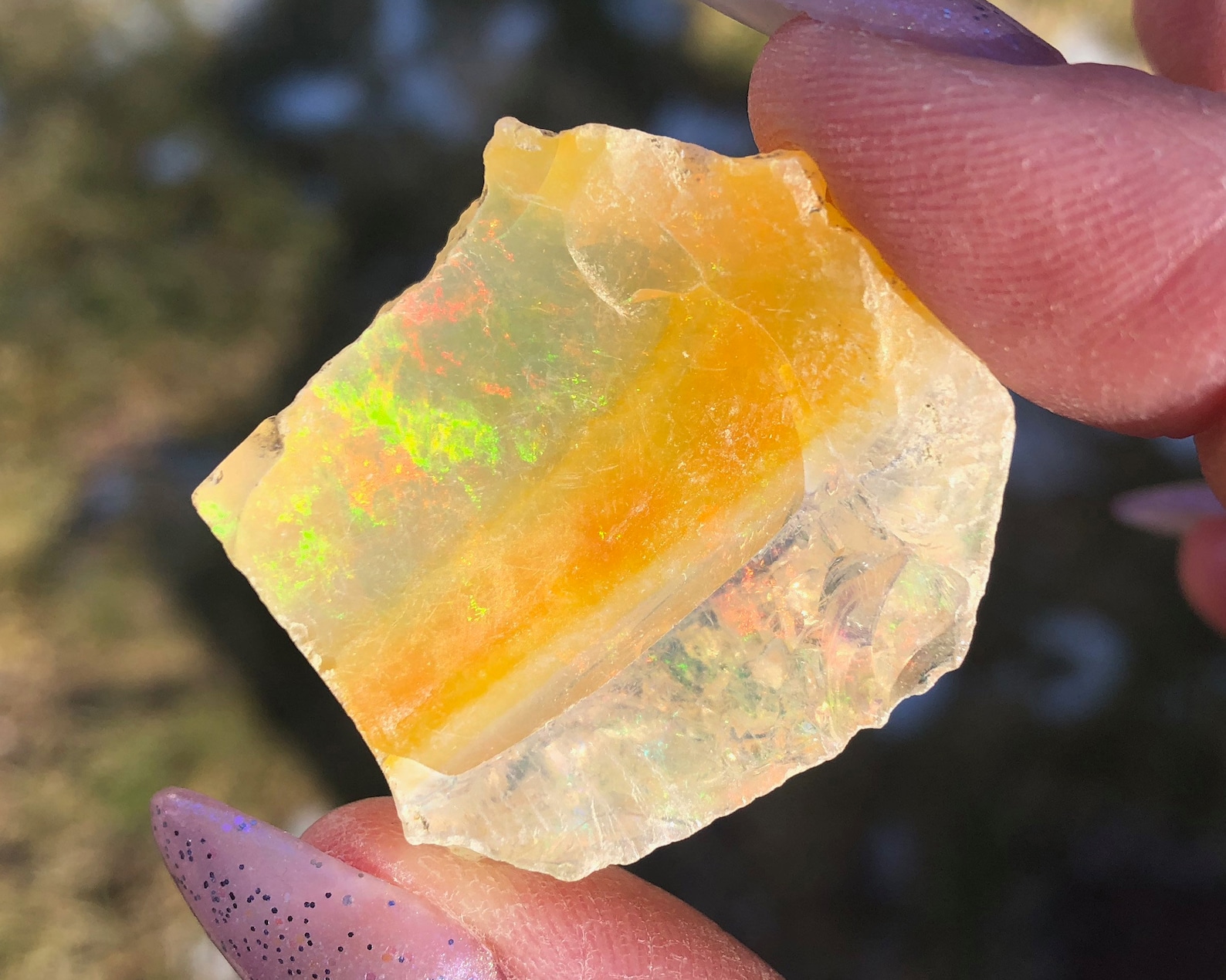 Rough Ethiopian Welo Opal With Bright Rainbow Fire #205 Raw Large ...