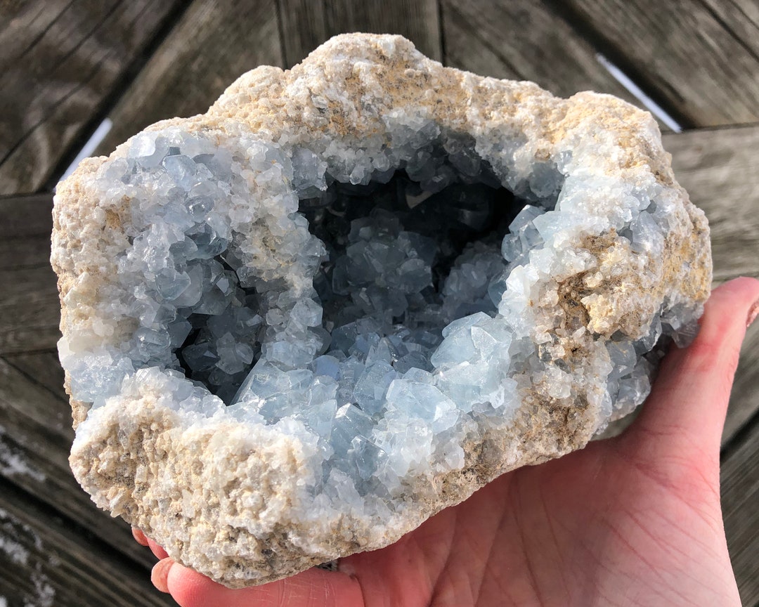 CLEARANCE Große Celestit Geode blauer Celestite große Geode - Etsy.de