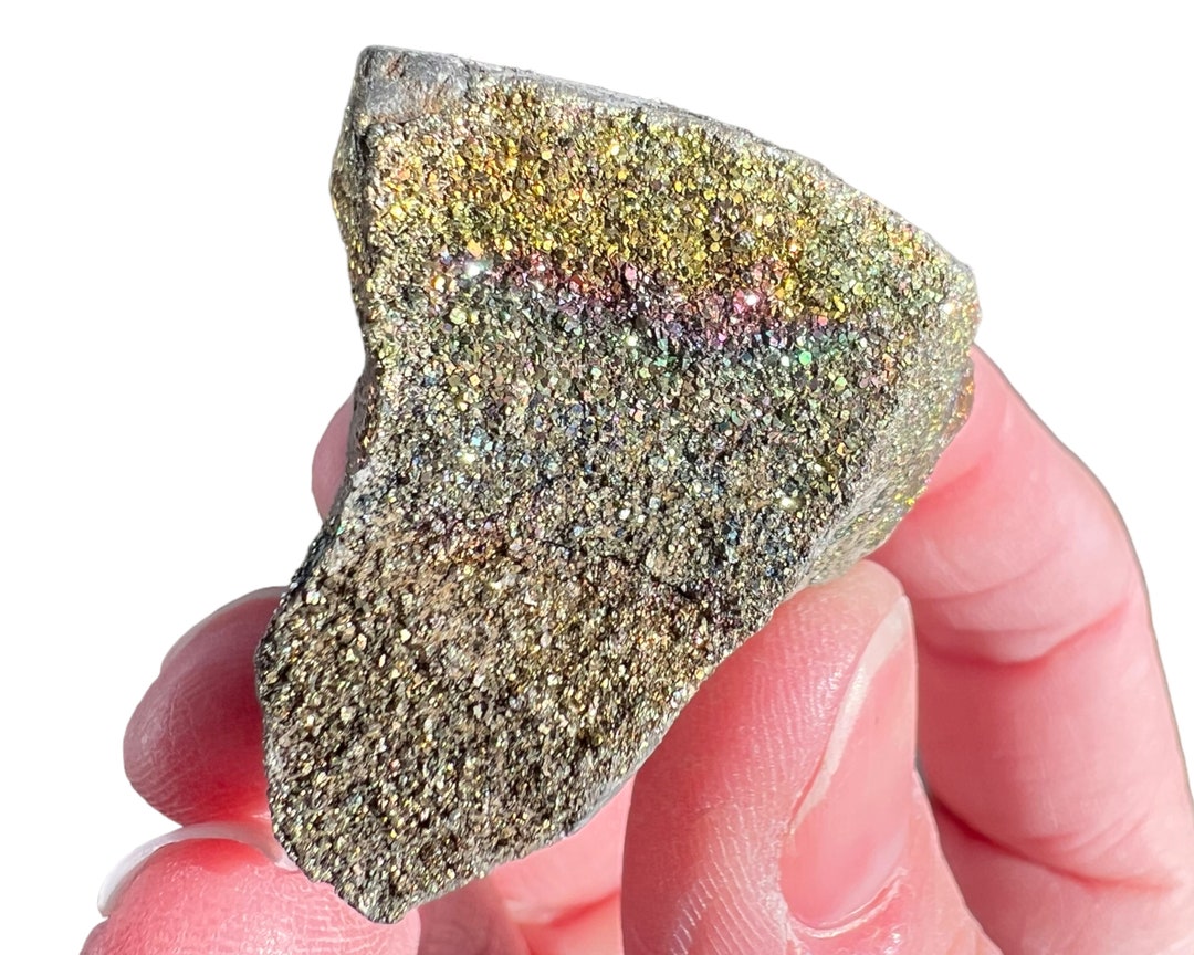 Rainbow Pyrite Druzy in Septaria Matrix, Volga River, Ulyanovsk, Russia ...