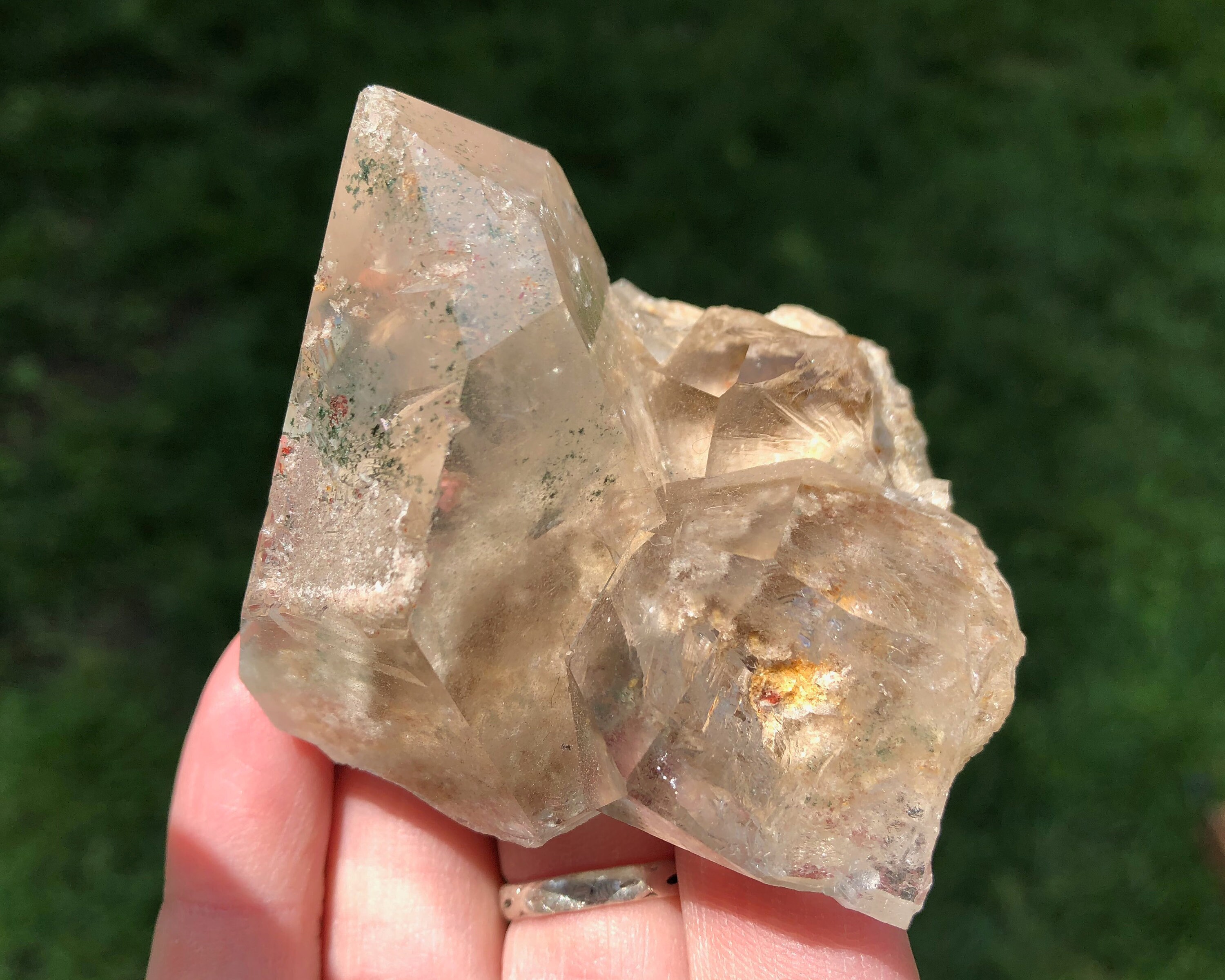 Natural Lodolite Quartz Cluster / Inclusion Quartz Phantom Quartz ...