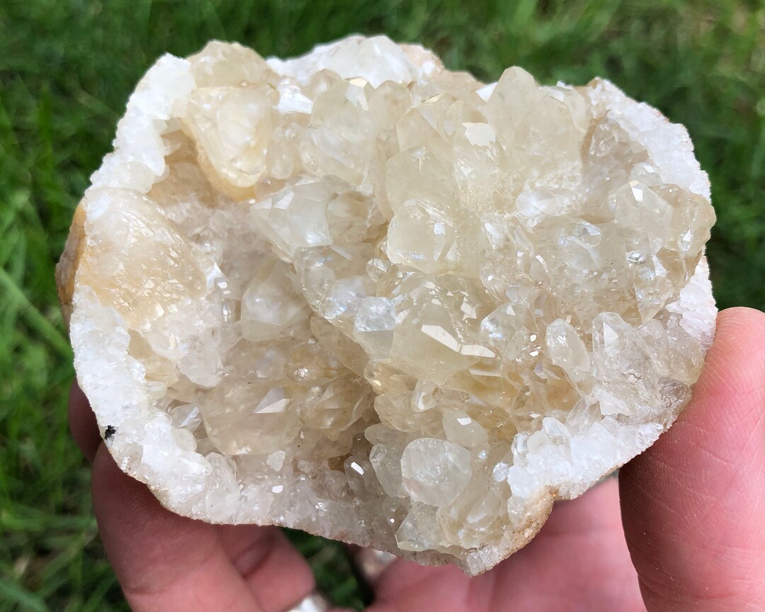 Sparkly Dogtooth Calcite Geode From Morocco #11 - Etsy