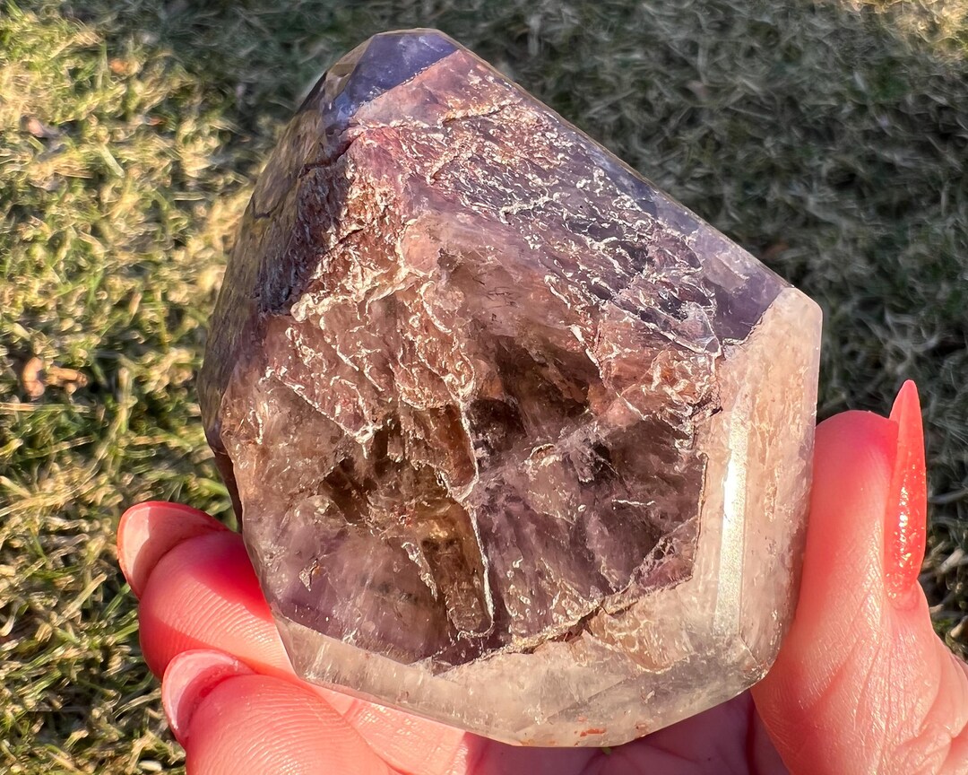 Amethyst With Inclusions From Brazil Rutile Pink Hematite - Etsy