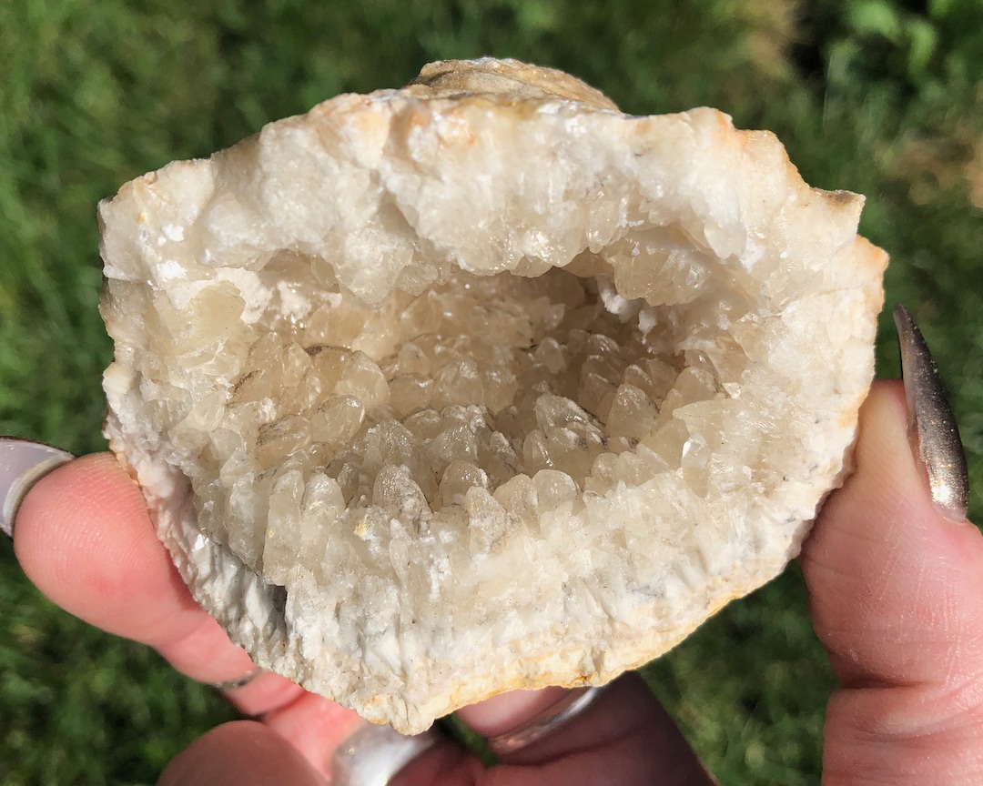 Sparkly Dogtooth Calcite Geode From Morocco #7 - Etsy