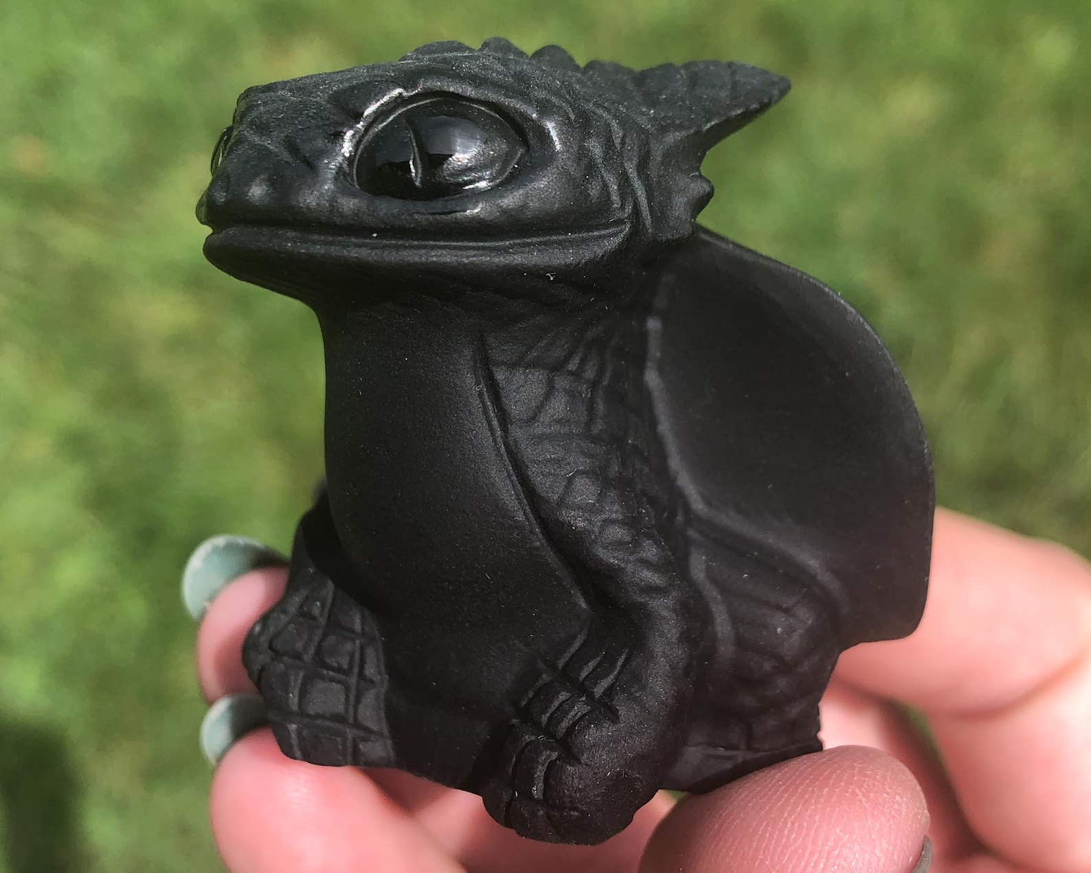 Black Obsidian Toothless Dragon Carving Crystal HTTYD Figurine - Etsy