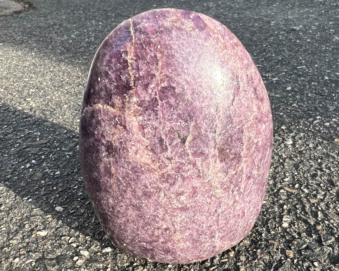 3.8" Sparkly Lepidolite Freeform, Display Crystal, Purple Lithium Mica ...