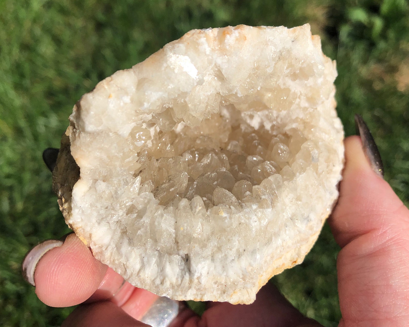 Sparkly Dogtooth Calcite Geode From Morocco 7 | Etsy